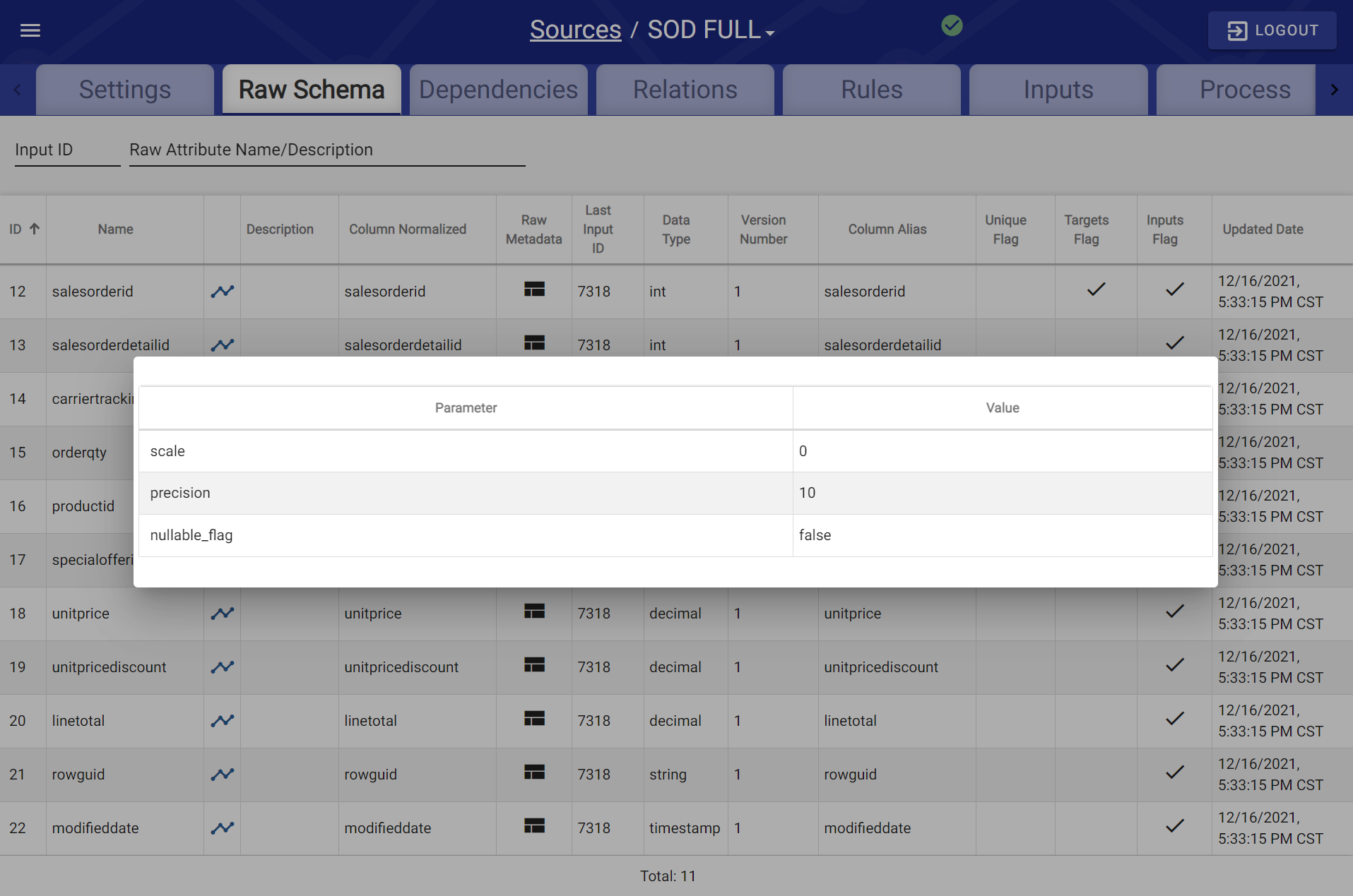 Raw Schema – DataForge