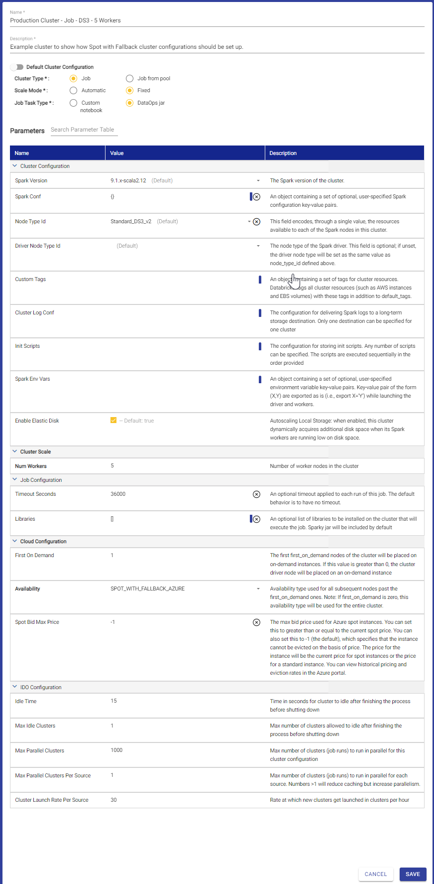 Production Workload Cluster Configuration Recommendations – DataForge