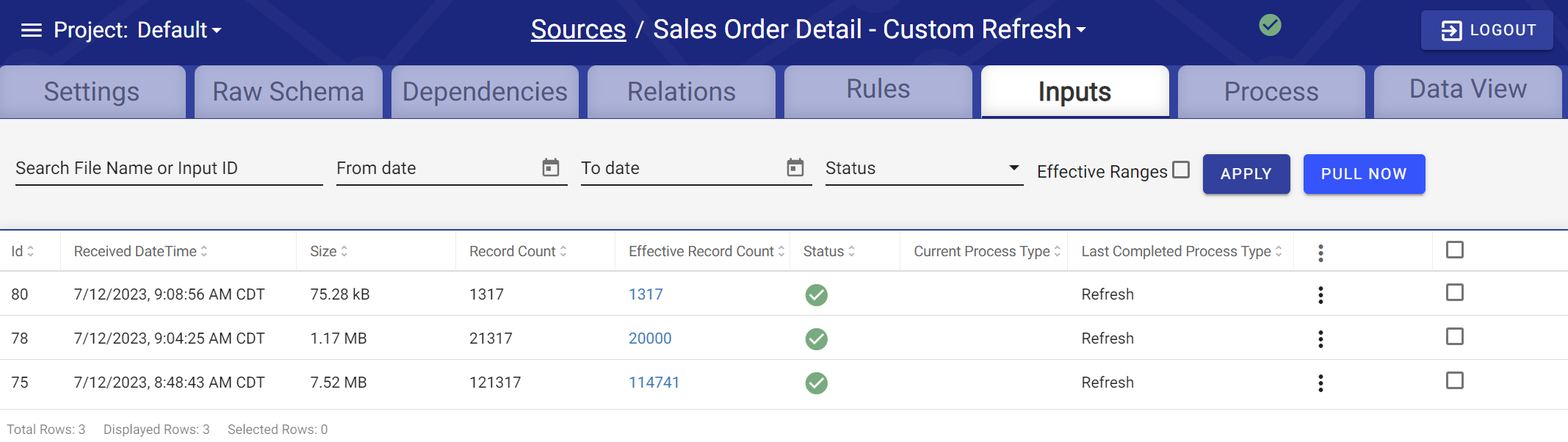 Custom Refresh – DataForge