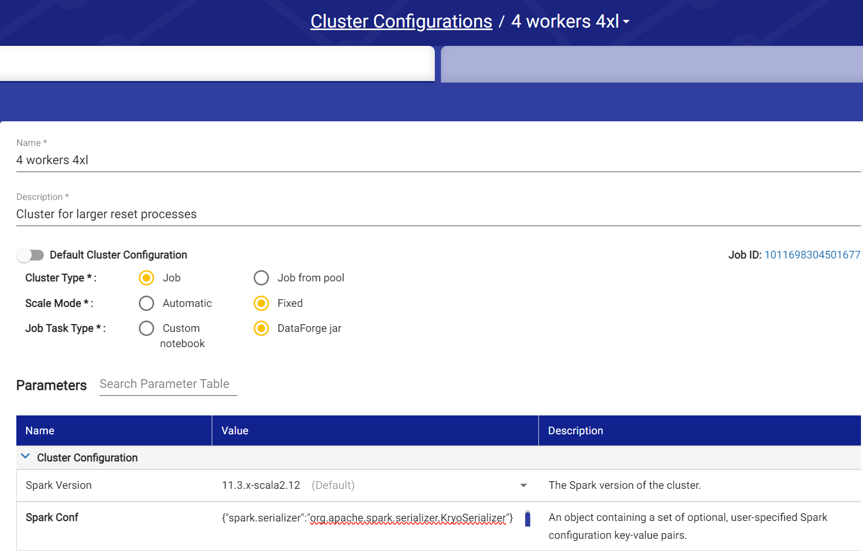 Cluster Configuration Overview Dataforge 