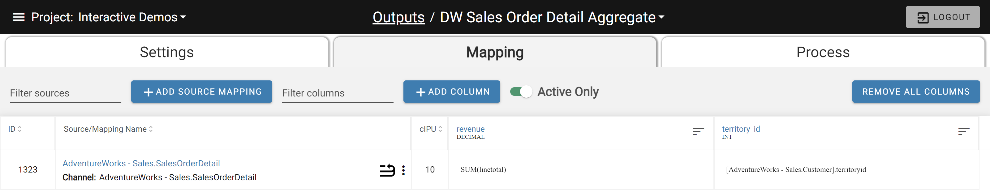 Output Mapping – DataForge
