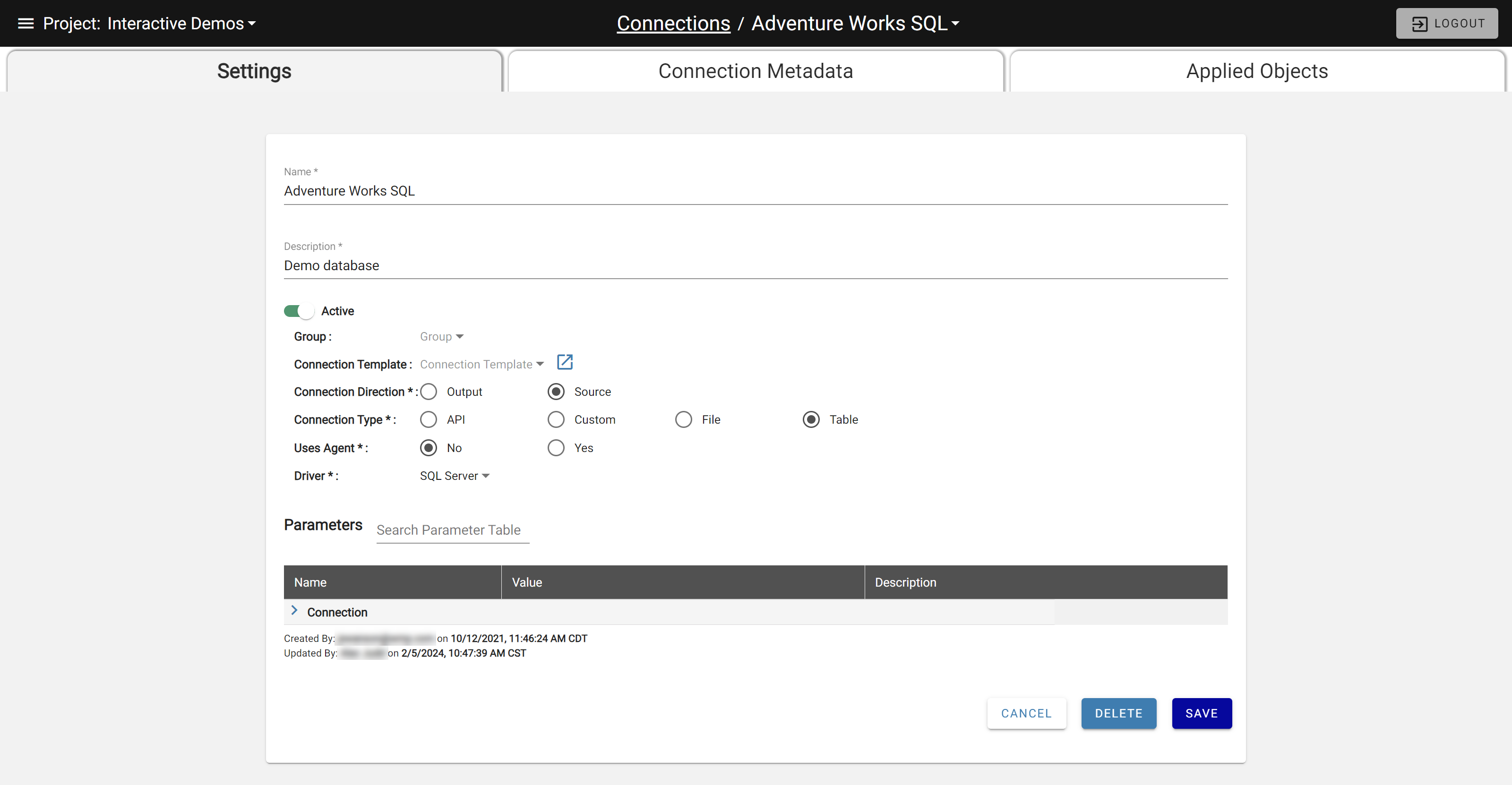 Connections – DataForge