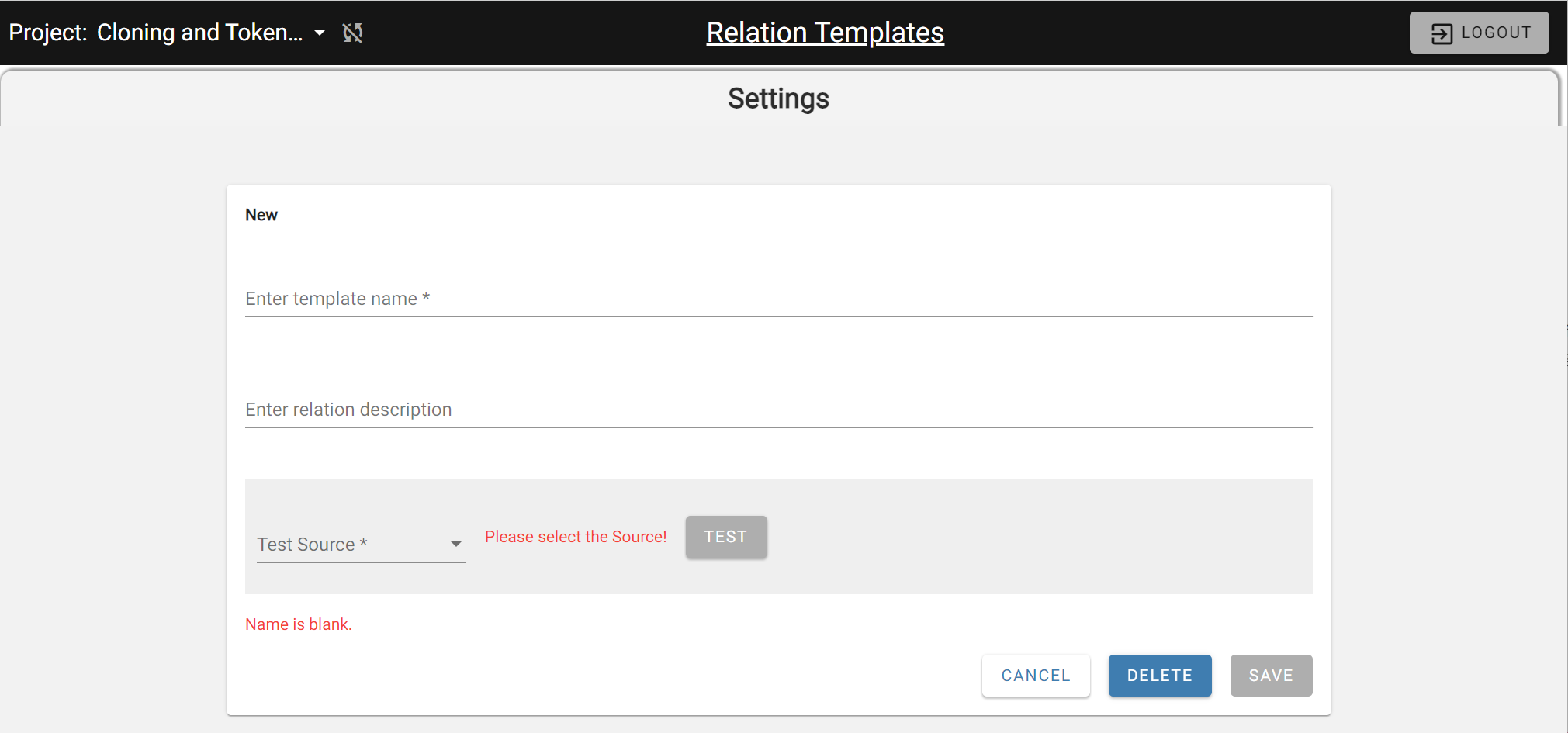 Relation Templates – DataForge