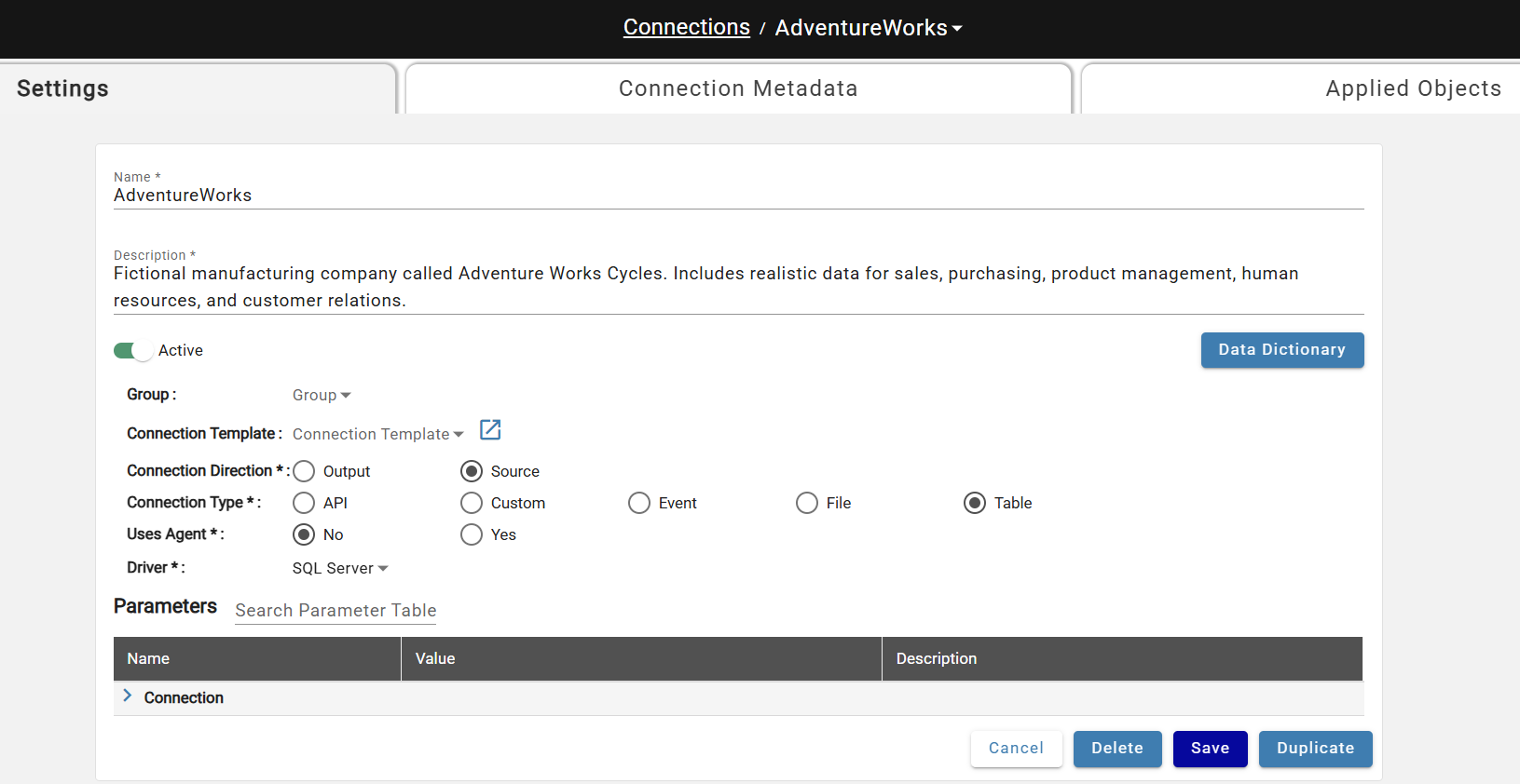 Connections – DataForge