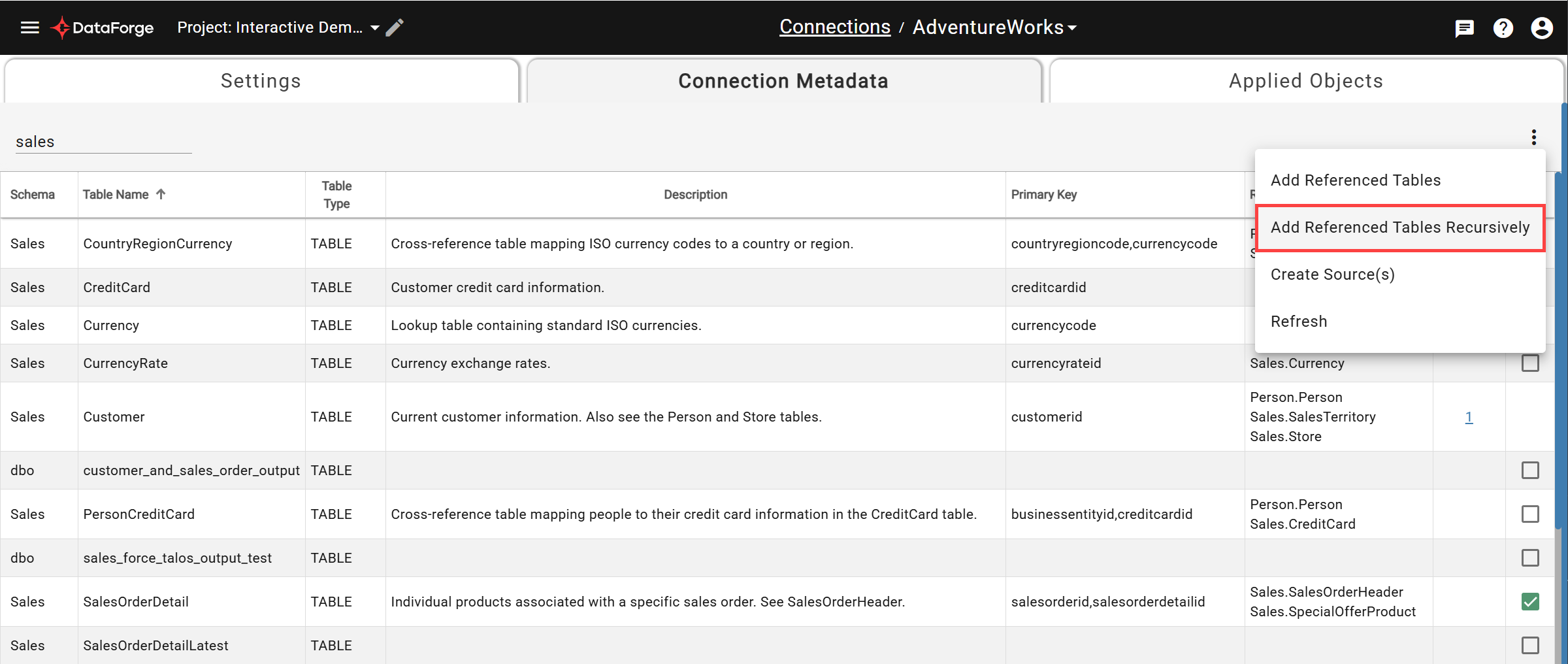 Connections – DataForge