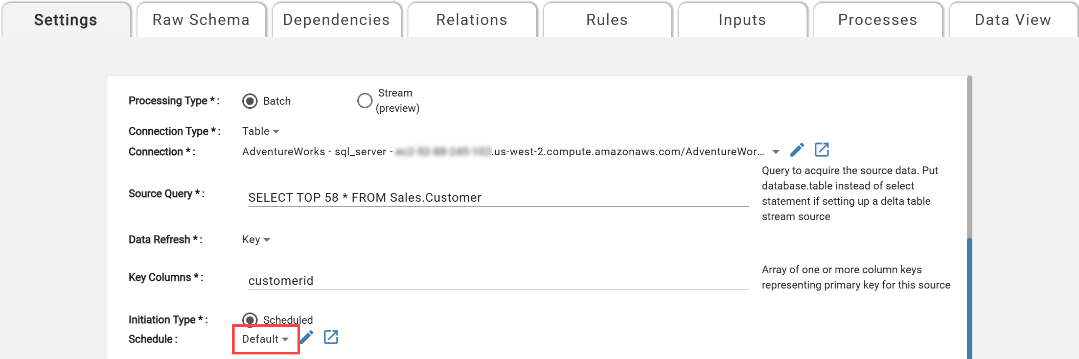 Schedules – DataForge